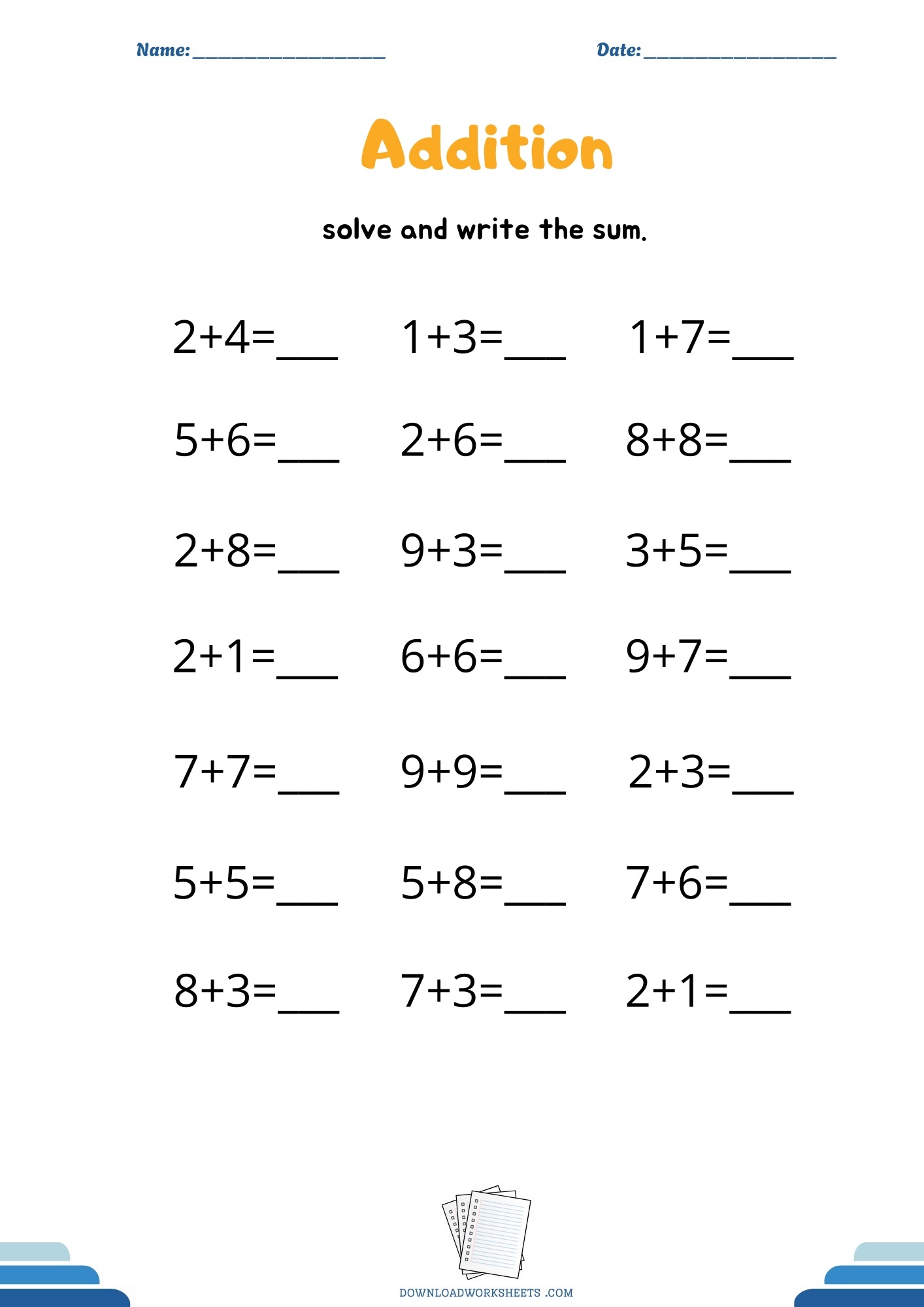 Basic Maths For Kids – Download Worksheets